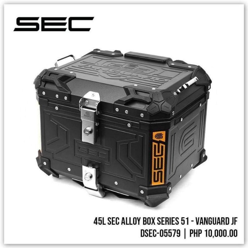NEW !!️ 45L-55L ALLOY TOP BOX with backrest & baseplate | Shopee Malaysia
