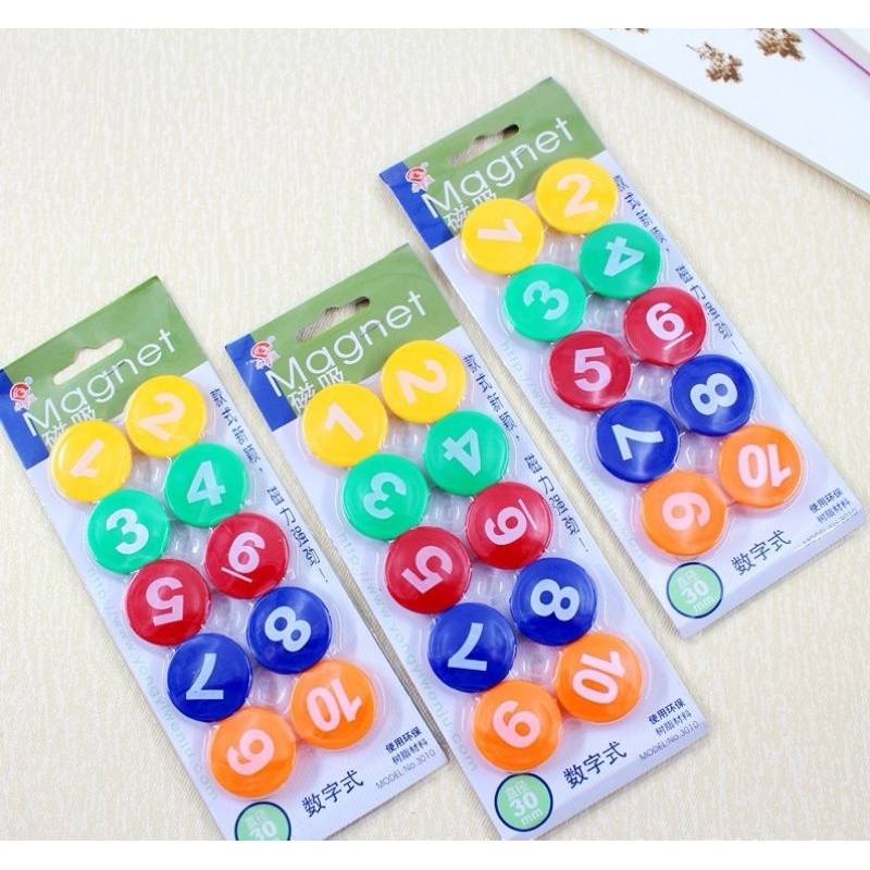 10pcs.set numbers magnet(30mm) | Shopee Malaysia