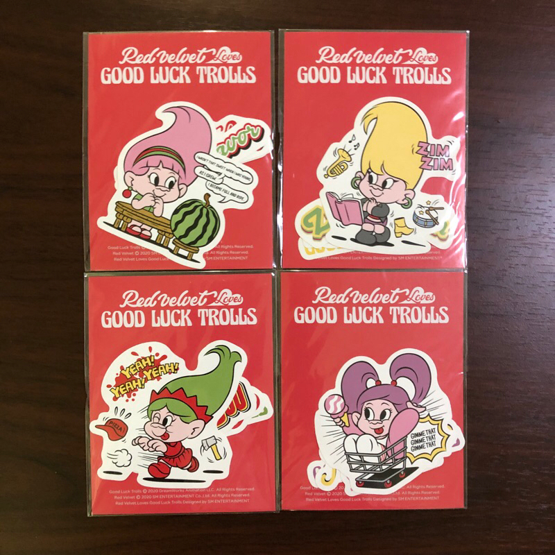 Red Velvet Goodluck Trolls Sticker (Irene, Seulgi, Joy, Yeri) | Shopee ...