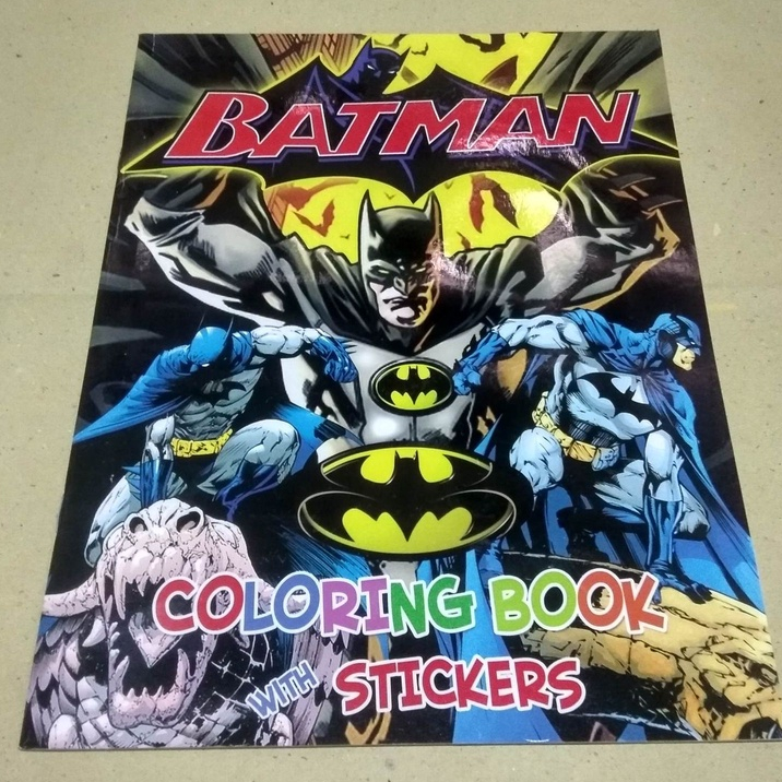 Coloring Book w/ stickers ( Batman) | Shopee Malaysia