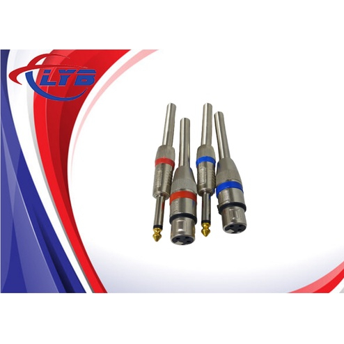 PL-55 and XLR Female & Male Microphone Connector With Long Spring (blue ...