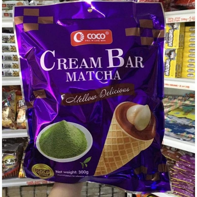Coco Cream Bar Matcha/ chocolate & Blas Ting Ice Cream Cone strawberry ...