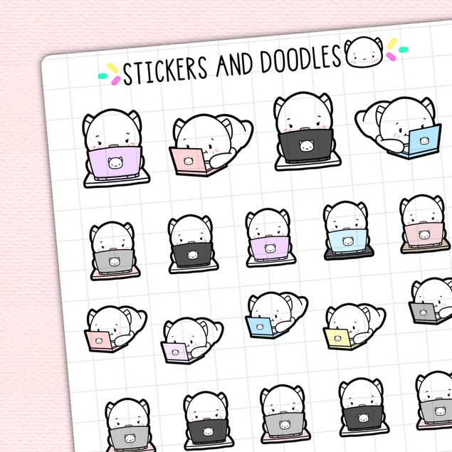 SP8-LAPTOP Stickers Sprinkles Character Design for Planner Stickers and ...