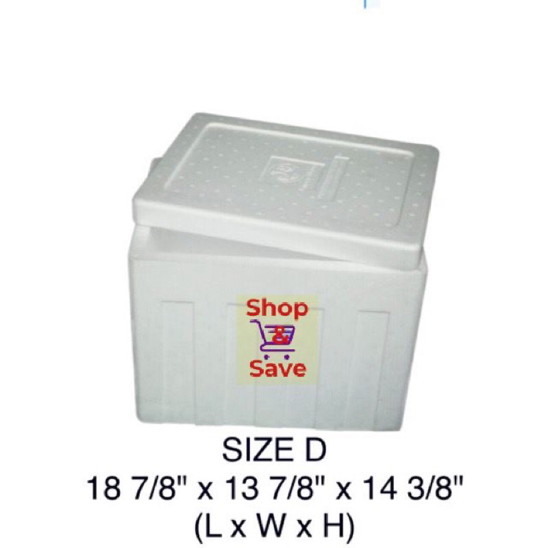 STYRO BOX / SIZE D MODEL / ICE CHEST / ICE BOX / STYROFOAM | Shopee ...