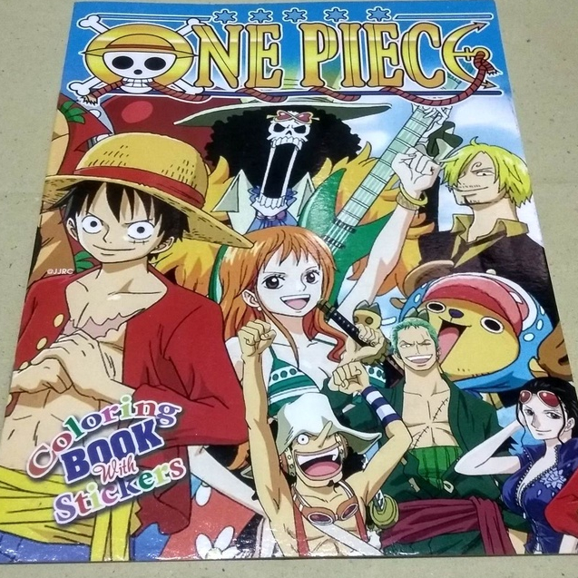 Coloring Book w/ stickers ( One Piece ) | Shopee Malaysia