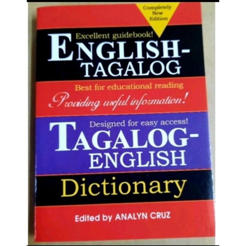 ENGLISH -TAGALOG TAGALOG -ENGLISH DICTIONARY by Analyn Cruz | Shopee ...
