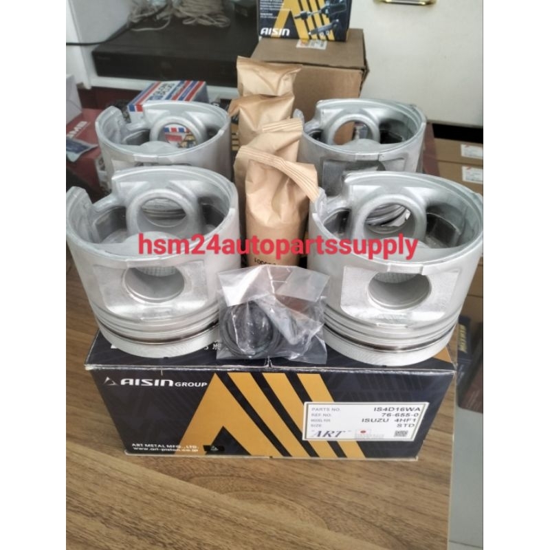 Piston assembly for Isuzu 4HF1 alpin type/steel Grove 1set/4pcs 76-655 ...