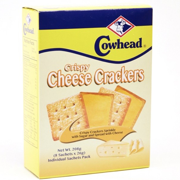 Cowhead Crispy Cheese Crackers Sprinkles with Sugar and Spread with ...