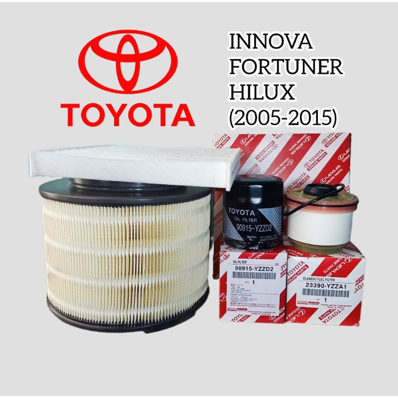 TOYOTA INNOVA HILUX FORTUNER 2005-2015 DIESEL GAS ENGINE FILTERS ...
