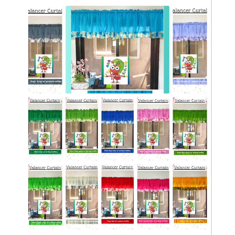 valance curtain new!! school valance curtain/ daily use curtain/ plain ...
