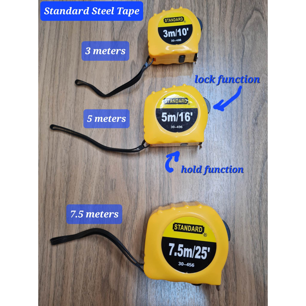 Metro Steel Tape Measure 3 mtrs/5mtrs/7.5mtrs (per pc) | Shopee Malaysia