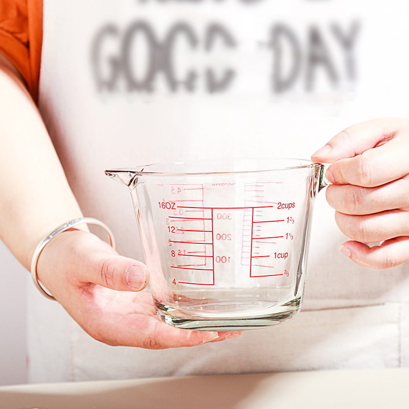 Heat-resistant glass measuring cup kitchen measuring tool special high ...
