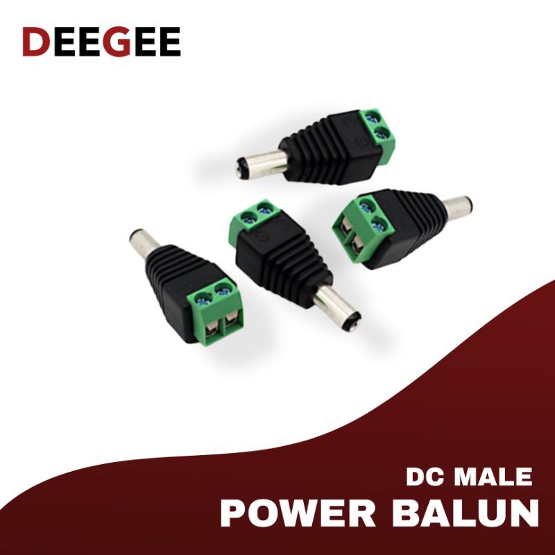 12V DC Male & Female Power Balun Plug Connector | Shopee Malaysia