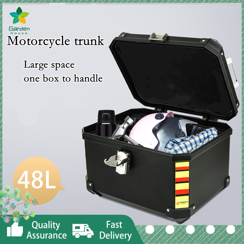 Motorcycle tail box 48L Top Box Tail Box With Plate Holder New Design ...