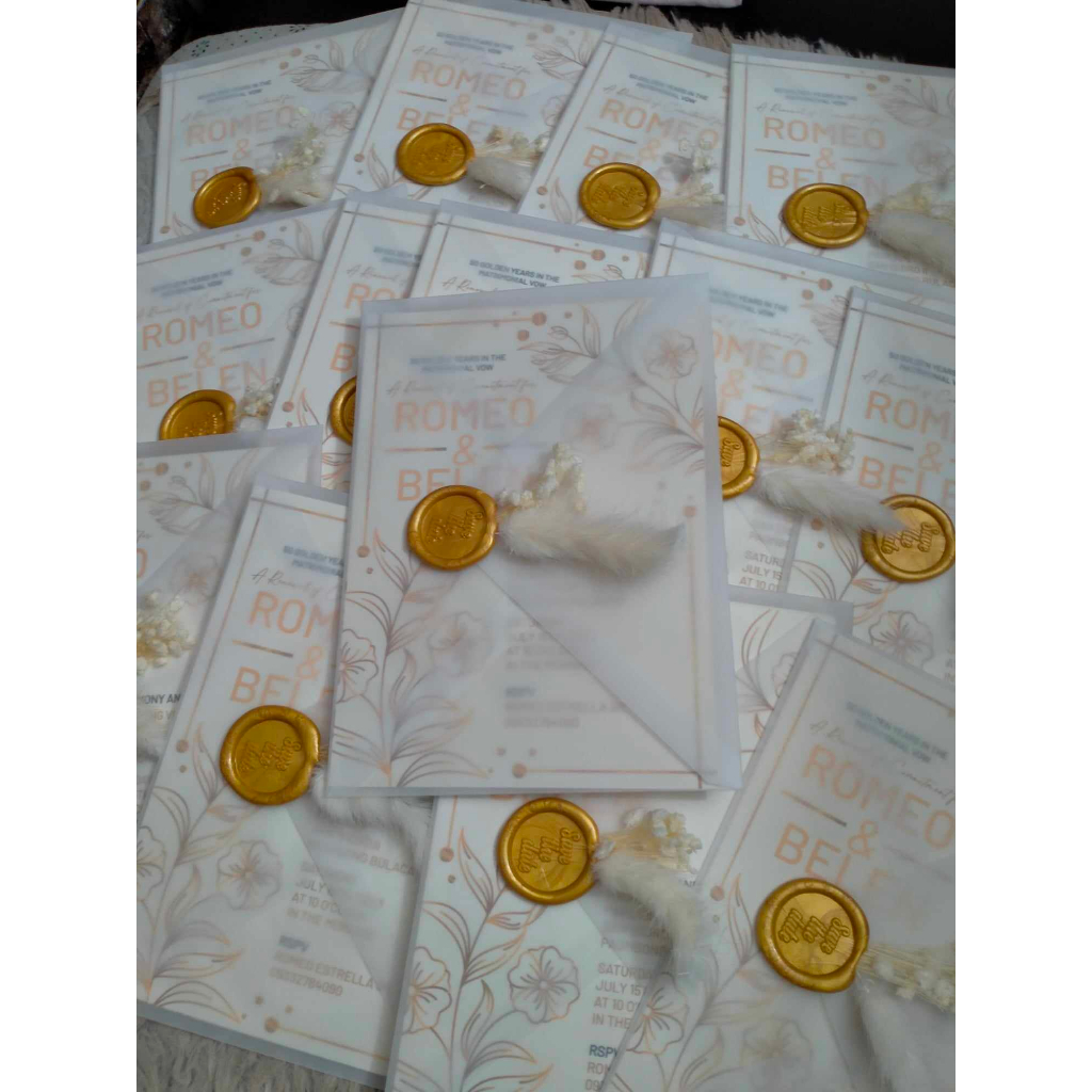 Wedding Invitation Card with white envelope (5r size) | Shopee Malaysia