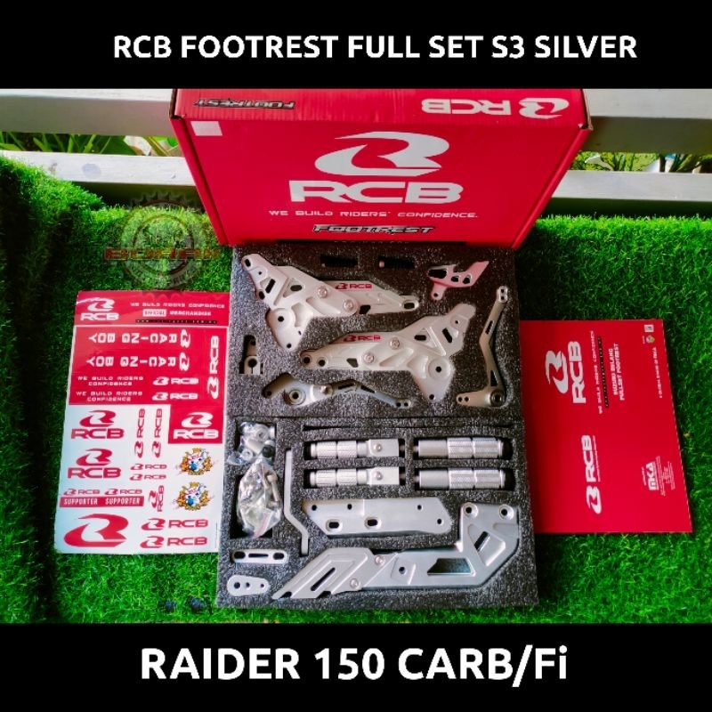 RCB S3 SHIFTER FULL FOOTREST for Raider 150 CARB/Fi (Silver) | Shopee ...