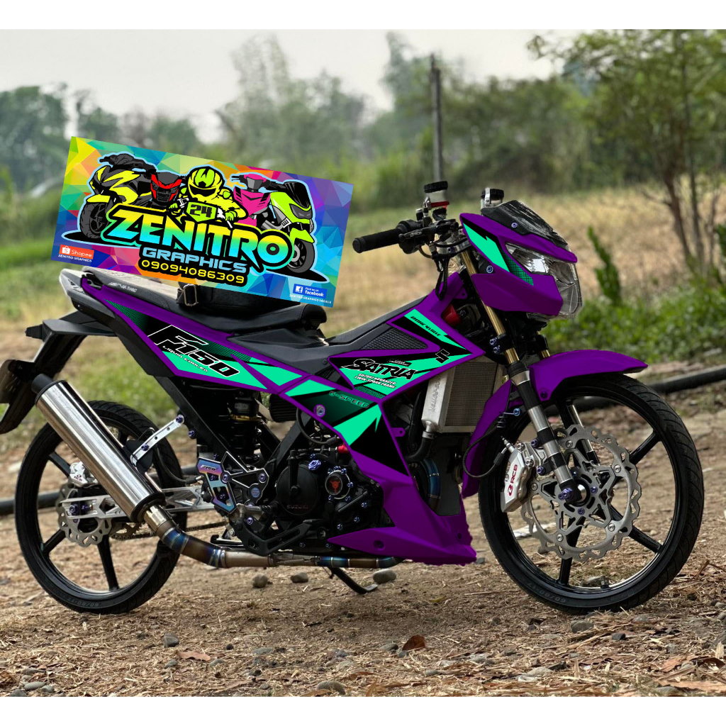 SATRIA F150 DECALS FOR Raider R150 Fi (ZENITRO GRAPHICS DECALS ...