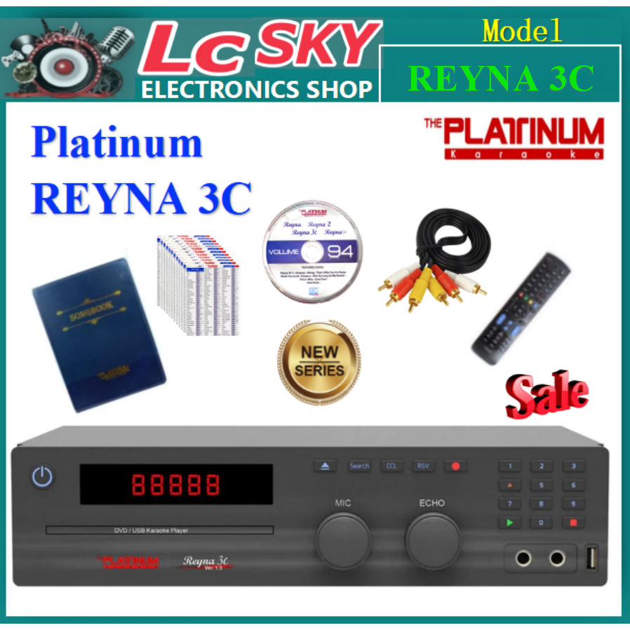 The (reyna 3c platinum player) reyna 3C.Karaoke DVD Player , Free CD Songbook&songlist | Shopee ...