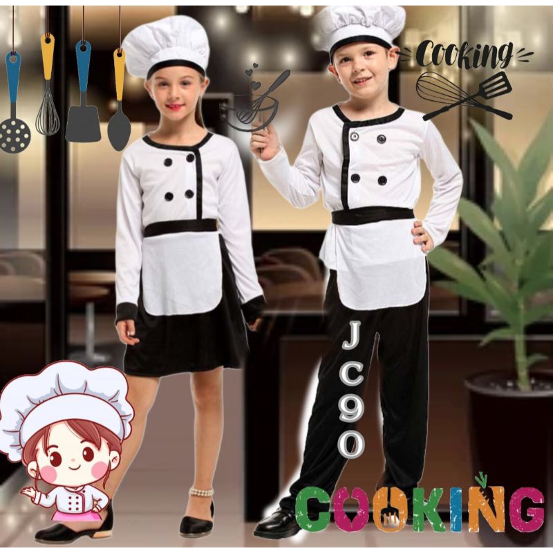 Boy and Girl Chef costume for kids | Shopee Malaysia