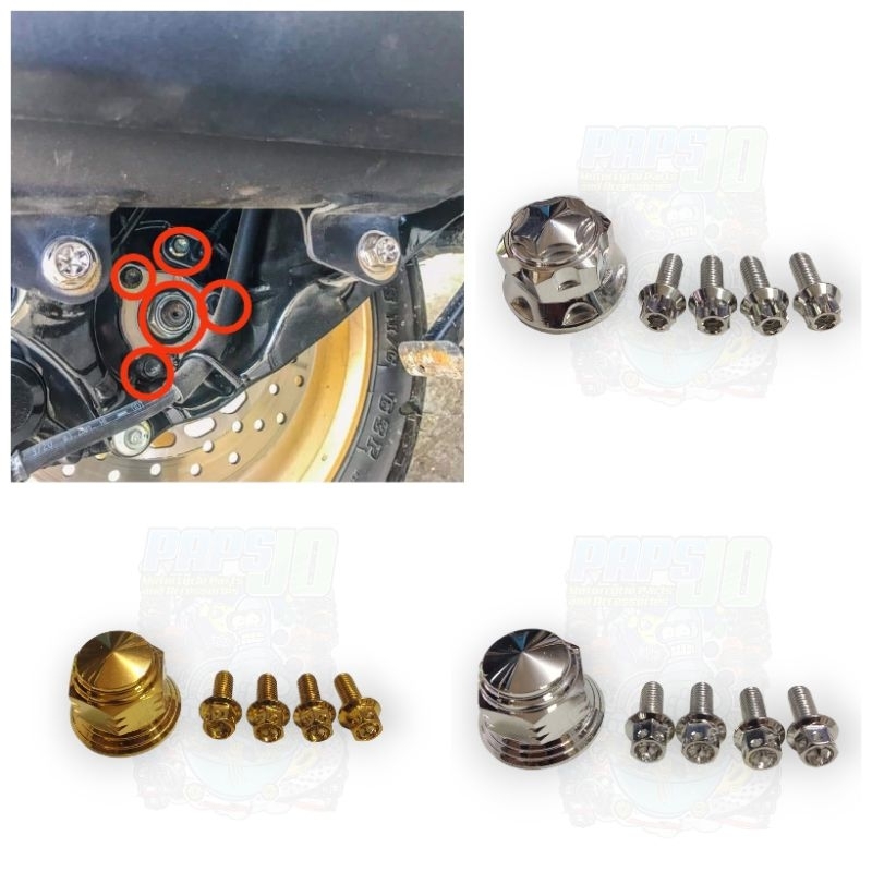 HENG REAR NUT BOLT SET NMAX, AEROX V1/V2 | Shopee Malaysia
