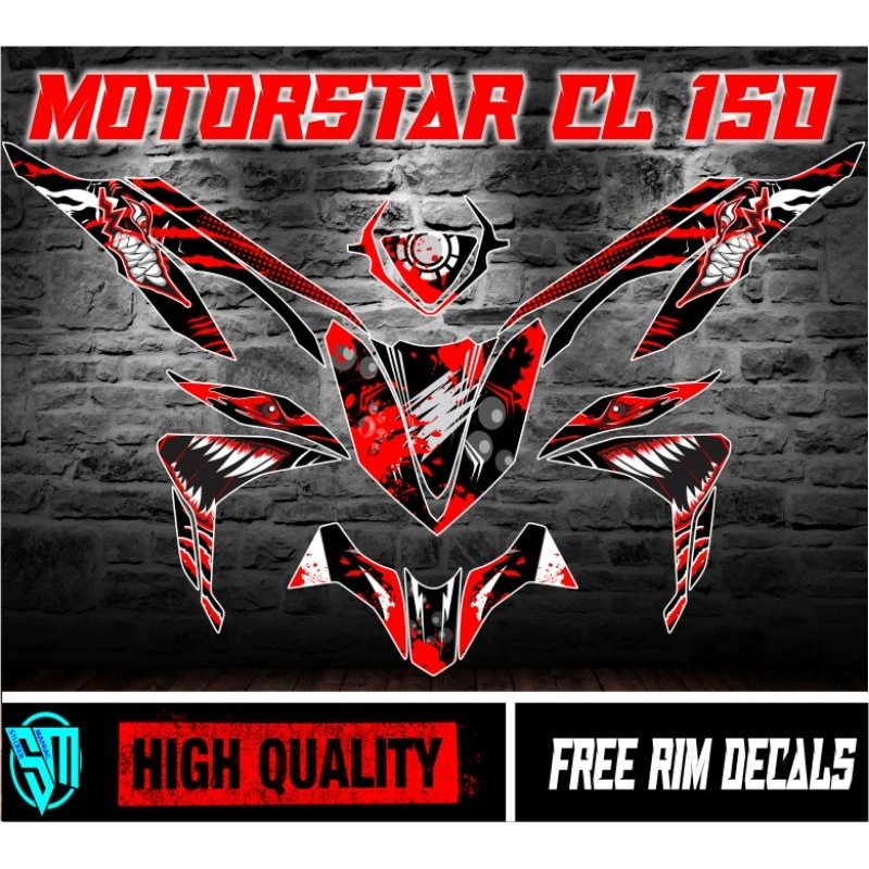 Motorstar CL 150 full body decals, Laminated | Shopee Malaysia