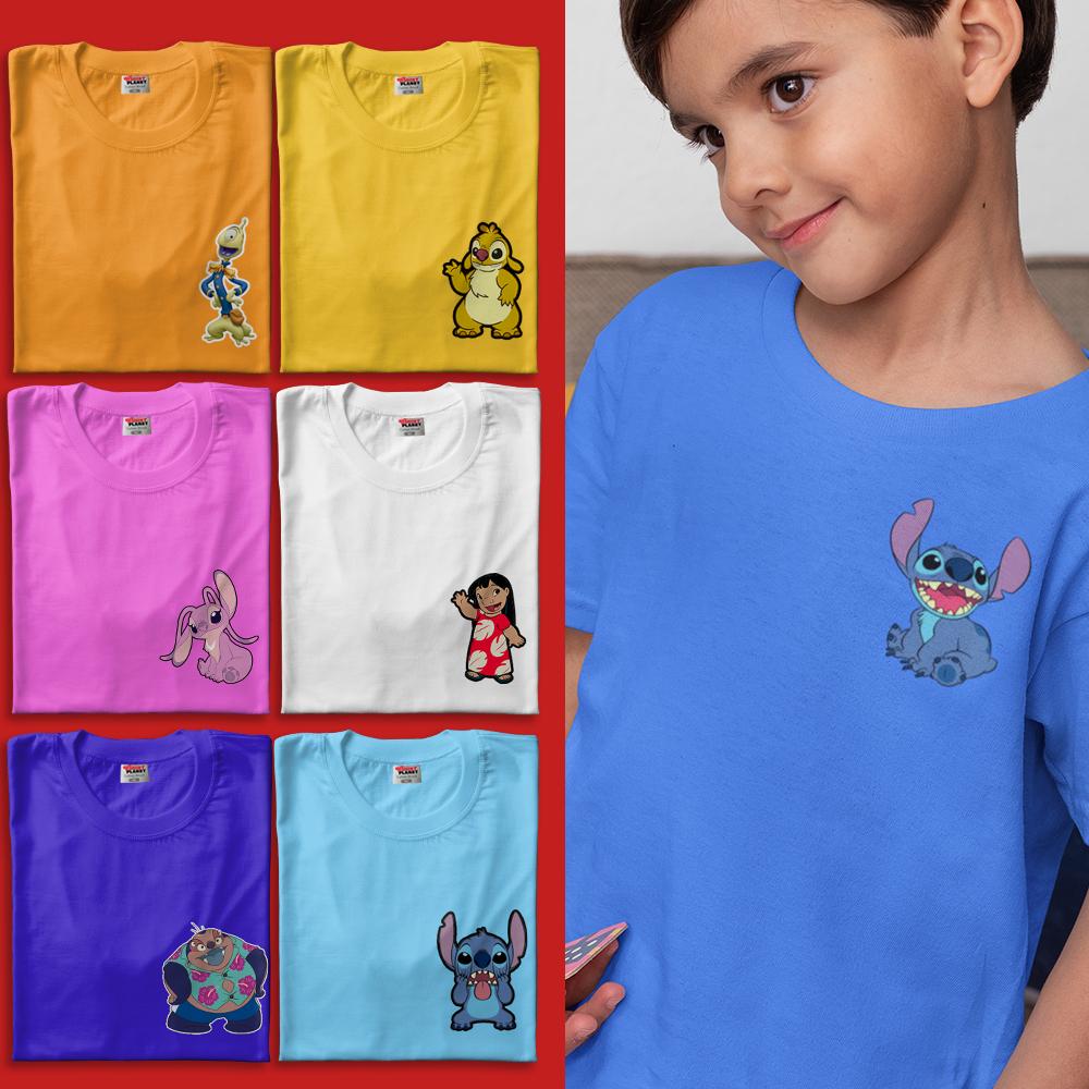 LILO & STITCH CHARACTER Pocket Tees Design Jumba Nani Pleakley Reuben ...