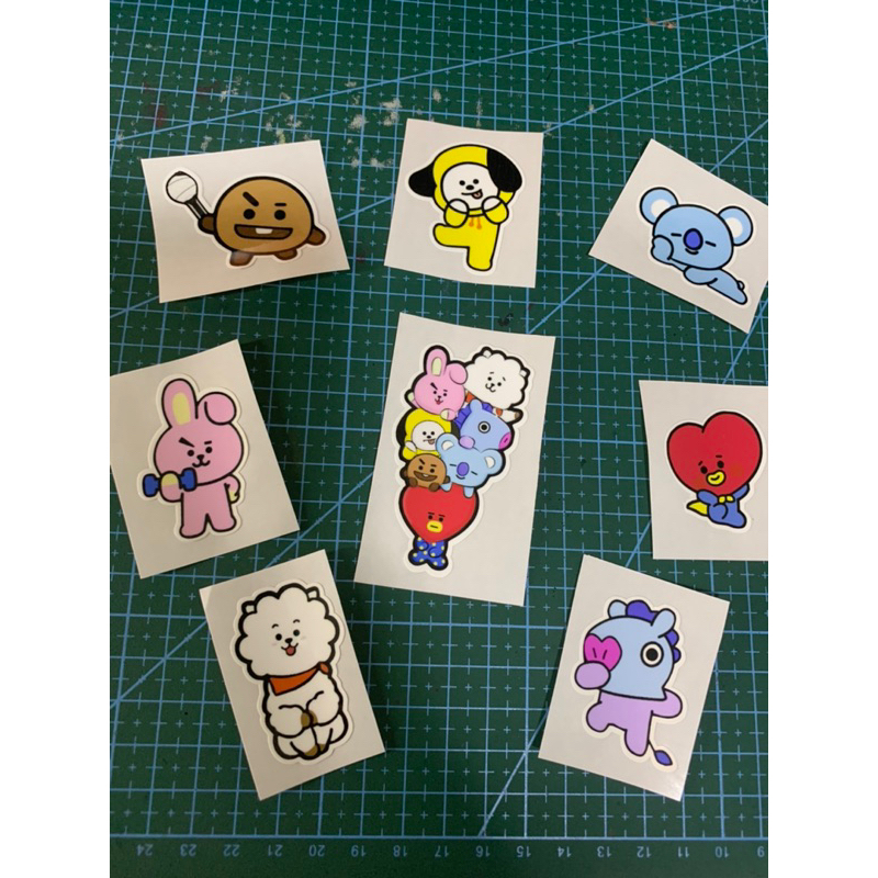 BT21 VINYL STICKER GLOSSY LAMINATED - 1 SET | Shopee Malaysia