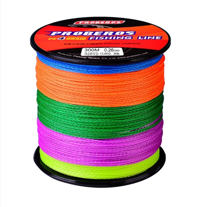 Fishing Line 300M 4 Strands Pe Braided Spider String Lake String Carp ...
