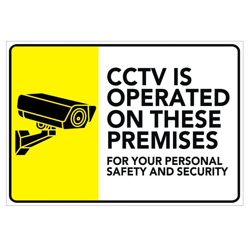 PVC Plastic signage cctv in operation warning stealing is a crime is ...