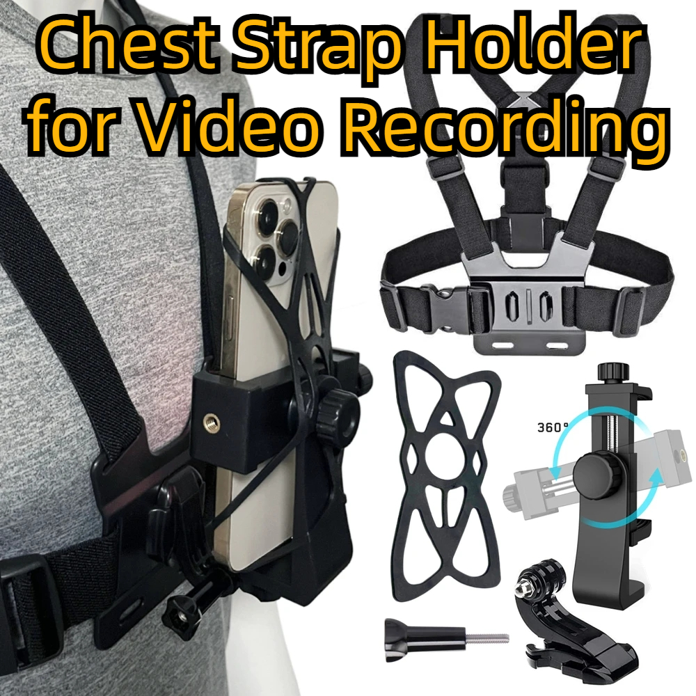 Mobile Phone Chest Strap Mount GoPro Chest Harness Holder Action Camera ...