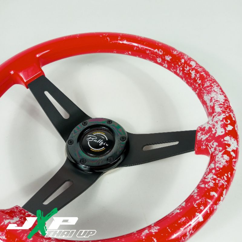Red Wave Ballfix By Elevo Steering Wheel 13 inch Made in | Shopee Malaysia