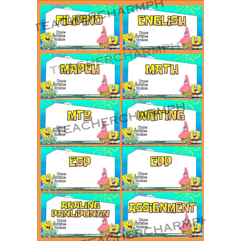 SUBJECT AND NAME STICKER LABEL FOR NOTEBOOK | Shopee Malaysia