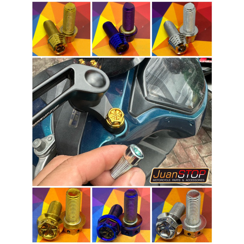 DUCATI SIDE MIRROR BOLT FOR YAMAHA/HONDA | Shopee Malaysia