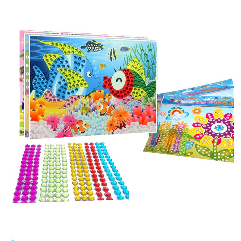 kids Handmade DIY Diamond Art Crystal Sticker Paste Puzzle Birthday ...