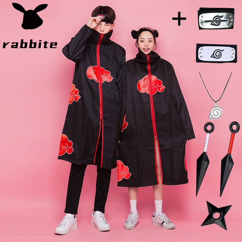 Rabbite Anime Naruto Cosplay Costume Akatsuki Cloak Cape Anime ...