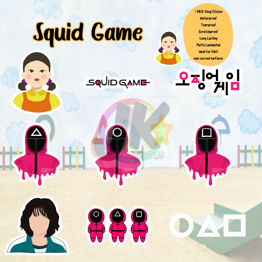 Squid Game Vinyl Stickers [1 PIECE] | Shopee Malaysia