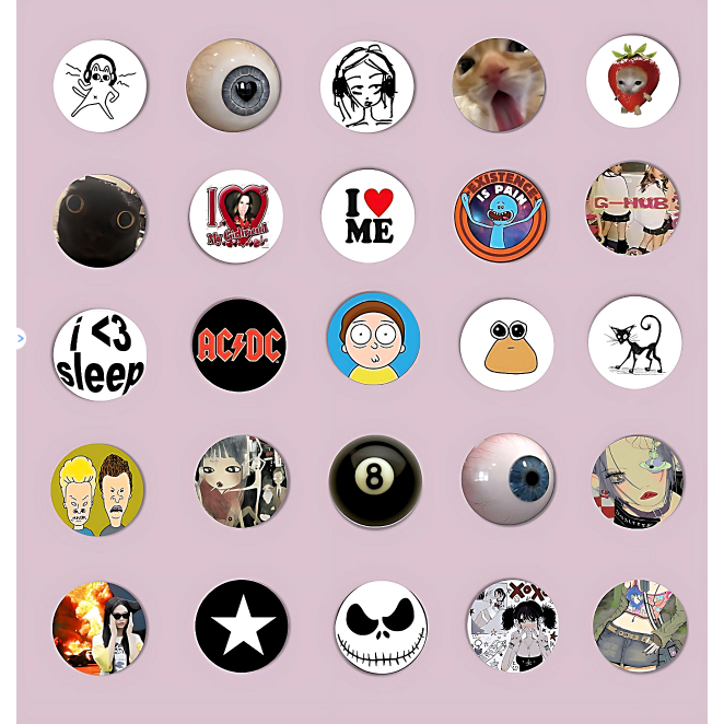 Random Punk Grunge & Meme Button Pins | Shopee Malaysia