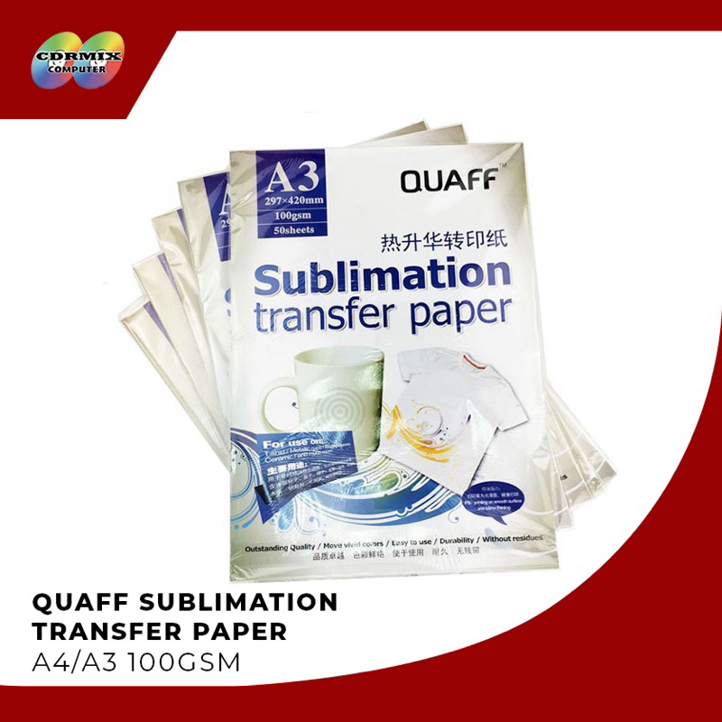 Quaff Sublimation Transfer Paper A4/A3 | Shopee Malaysia
