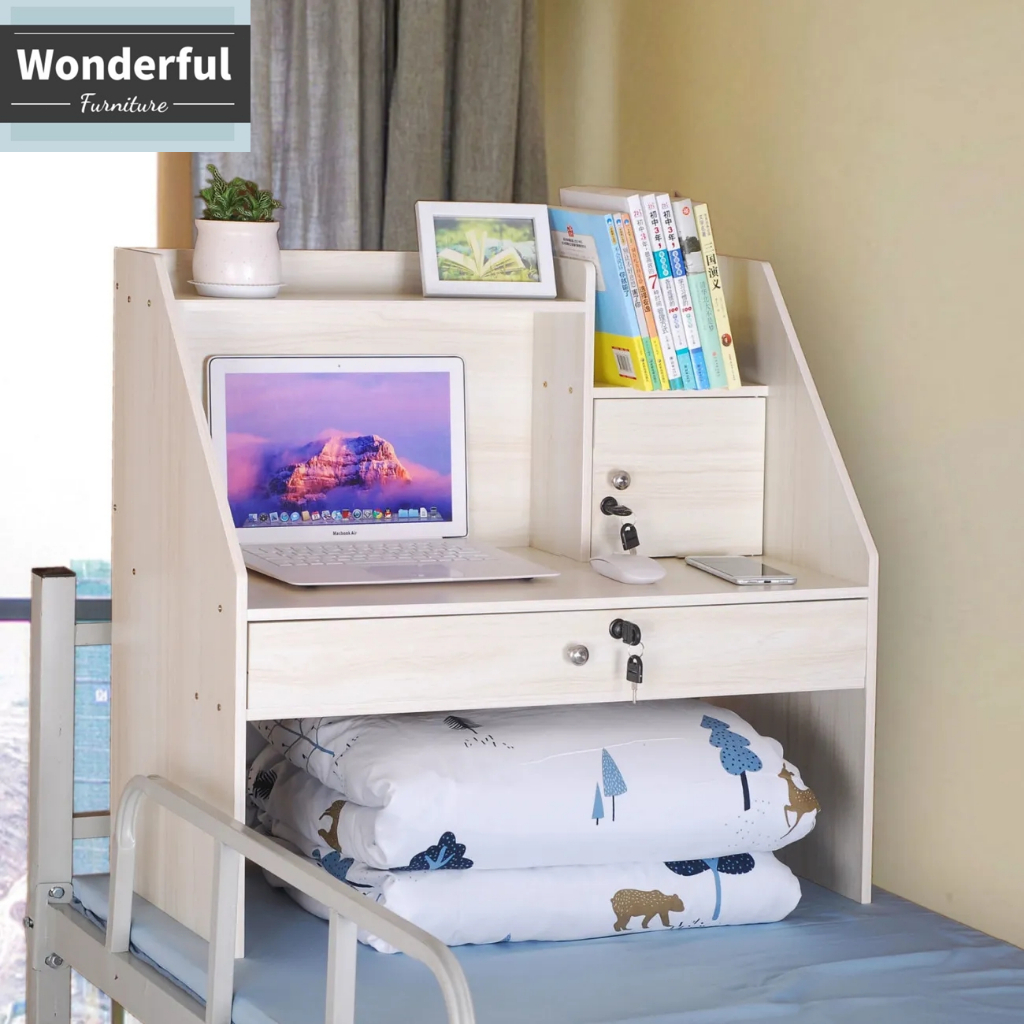 Lazy Bed Desk Bedside table Study table with keyboard and drawer In ...