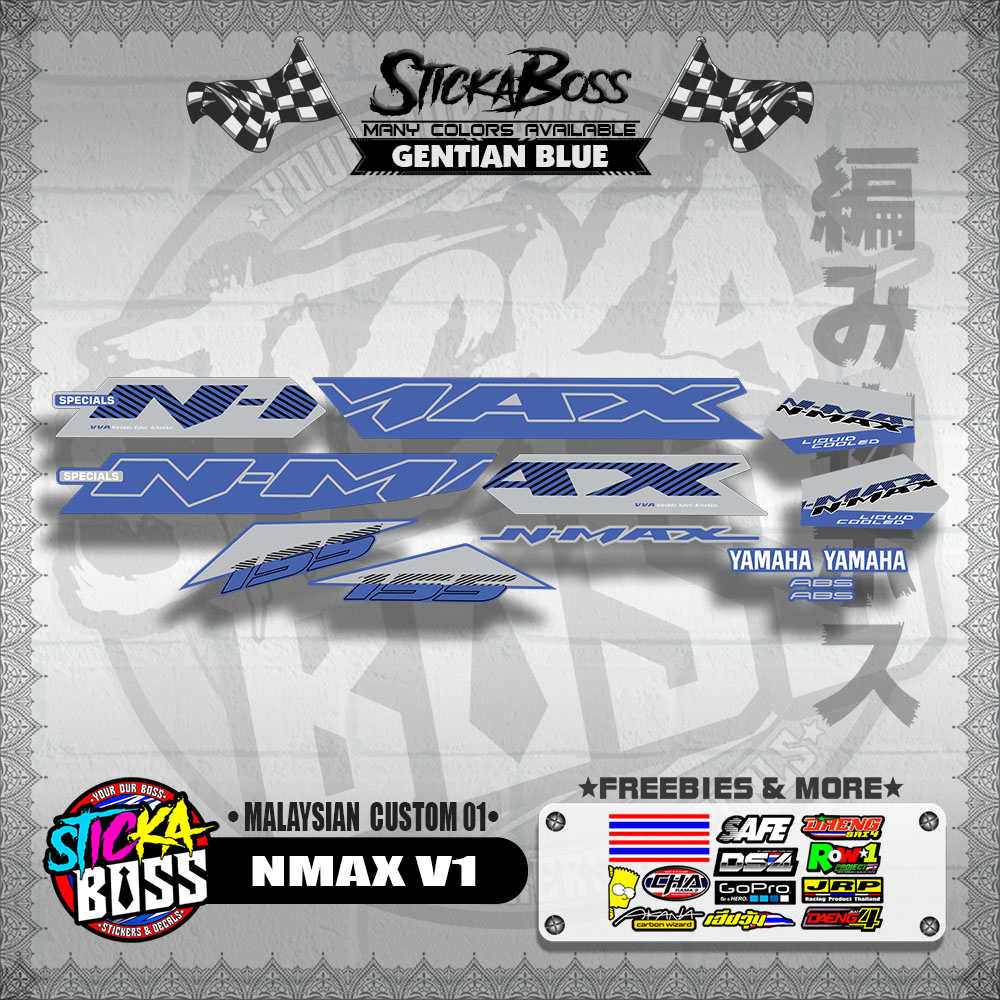 NMAX V1 DECALS ( MALAYSIAN CUSTOM 01 )【WITH FREEBIES】 | Shopee Malaysia