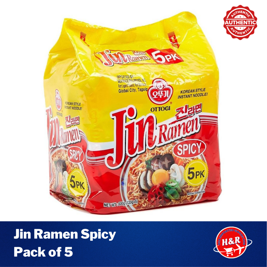 Ottogi Jin Ramen Spicy Korean Style Instant Noodle Ramyun Multipack ...
