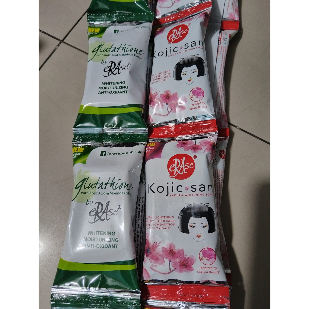 Erase Glutathione Soap with Kojic & Moringa and Kojisan | Shopee Malaysia