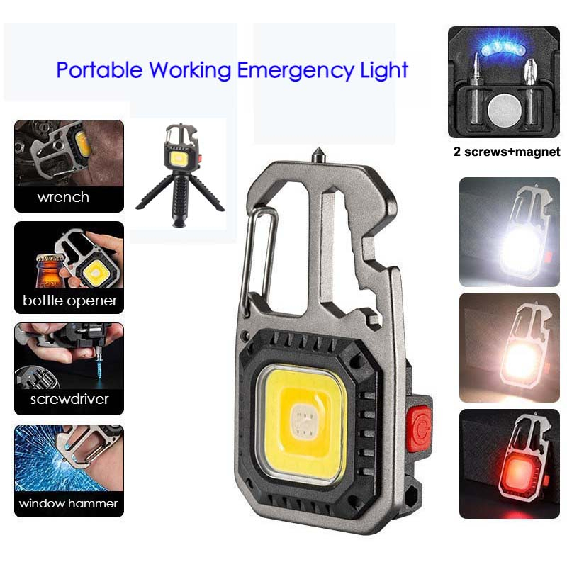 COB Mini Keychain Light Repair Household Flashlight Multifunctional ...