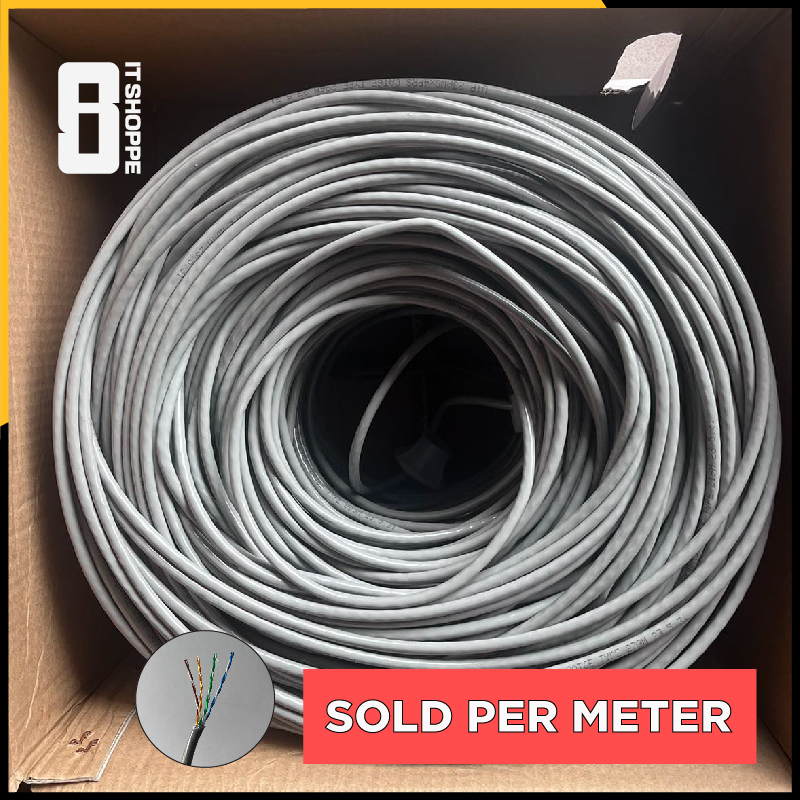 It Shoppe CAT6 UTP Cable Sold Per Meter Gray Ethernet Cable | Shopee ...