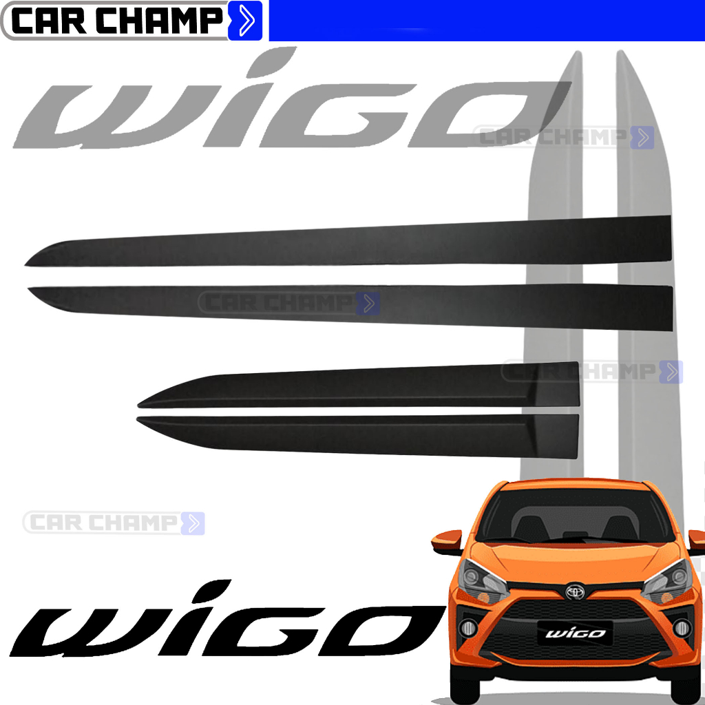 Toyota Wigo 2014 to 2022 OEM Side Body Moulding Black 2015 2016 2017 ...