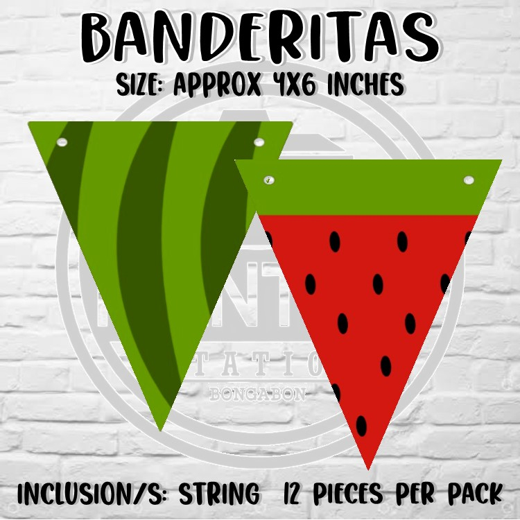 Watermelon theme banderitas | Shopee Malaysia