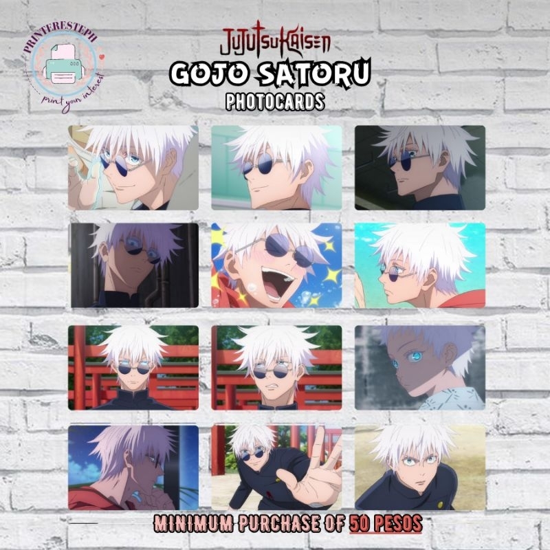 SET 2: GOJO SATORU Photocards Set (12 pcs) || Jujutsu Kaisen 2 | Shopee ...