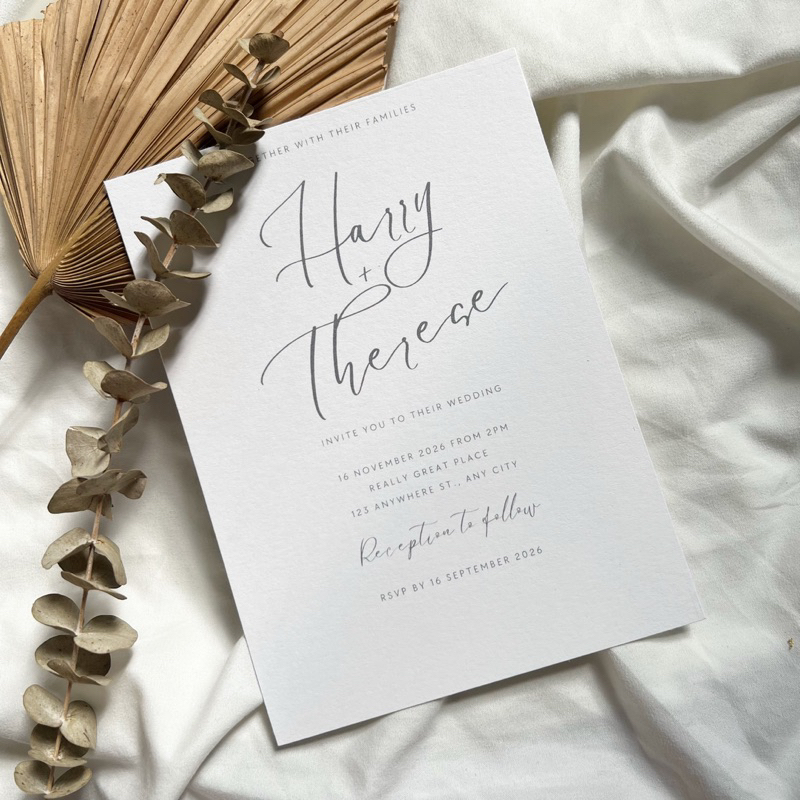wedding invitation (PRINT ONLY, per piece & without envelope) min order ...