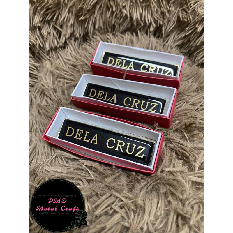 Personalized Nameplates (Gold Lettering Black Background) | Shopee Malaysia