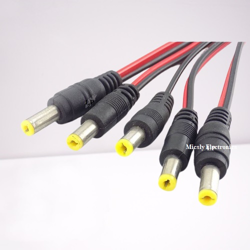 Male Female DC Power Supply Wire Jack Plug Wire Connector CCTV CAMERA ...